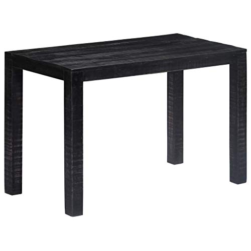 YPWRENH Entrance Table Decorative Table Dining Table Black 46.5 "x23.6 x29.9 Solid Mango Wood for Dining Room, Kitchen or Living Room