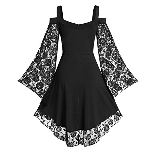 Medieval Costume Women,Gothic Clothes for Women Plus Size Medieval Renaissance Dress Off Shoulder Lace Dresses Party Halloween Costumes