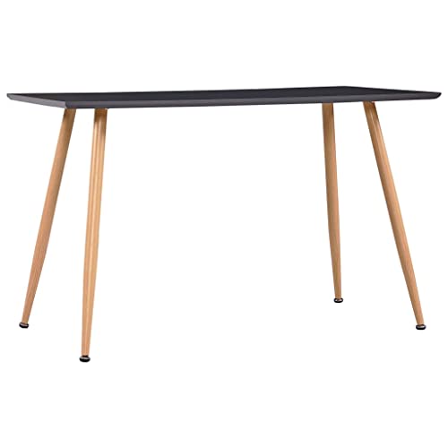 YPWRENH Entrance Table Casual Tables Dining Table Gray and Oak 47.2"x23.6"x29.1" MDF for Dining Room, Kitchen or Living Room