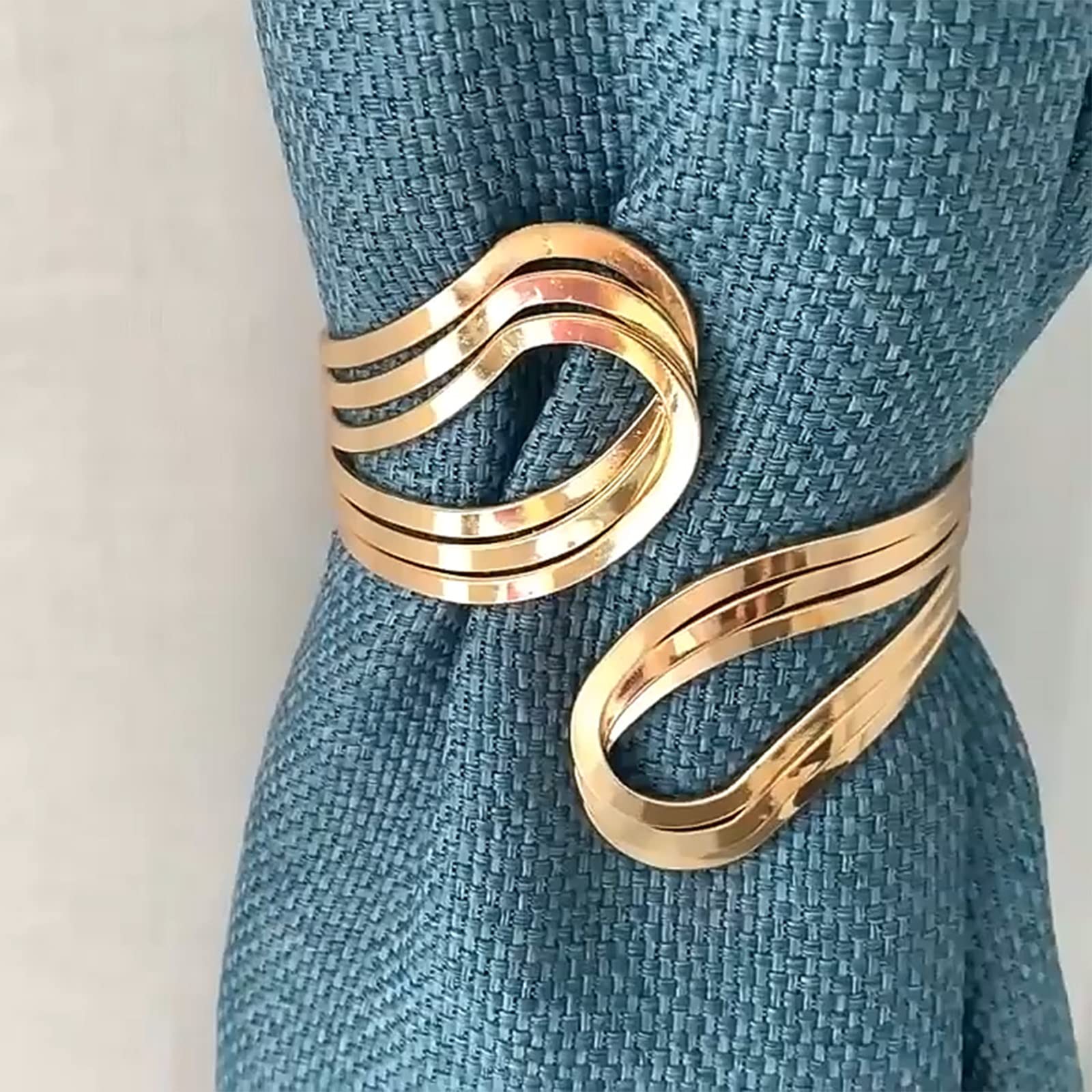High-Elastic Curtain Ties for Thin or Thick Alloy Curtain Tiebacks Curtain Tie Backs for Curtains Curtain Holdbacks Curtain Holders for Drapes Curtain Holdback for Office Bedroom Home Essentials 1pcs