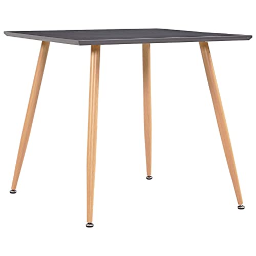YPWRENH Cocktail Table Bar Dining Table Gray and Oak 31.7"x31.7"x28.7" MDF for Dining Room, Kitchen or Living Room