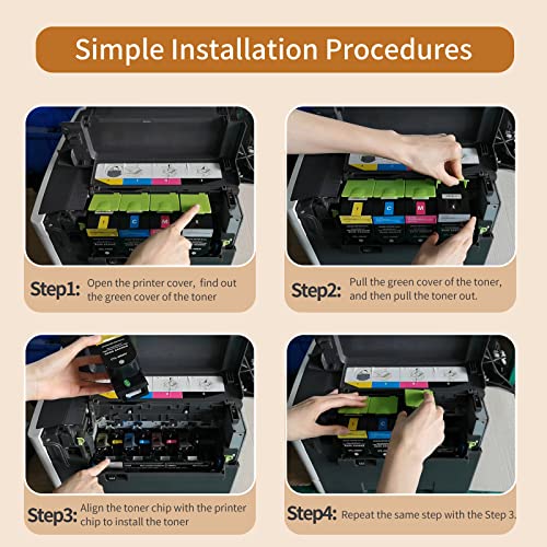 Remanufactured for Xerox C310 C315 Toner Cartridge Toner Replacement for 006R004356 006R004357 006R004358 006R004359 (4 Pack)