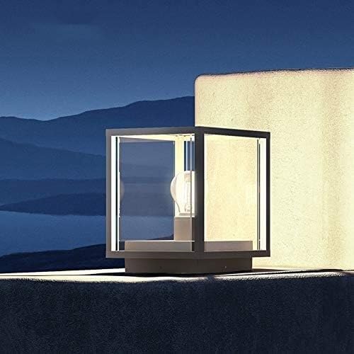 Post Light Outdoor Pillar Lamp, Outdoor Cast Aluminum IP44 Waterproof LED Post Fence Paveway Pathway Lamp for Garden,Street,Lawn Pathway,Driveway, Front/Back Door