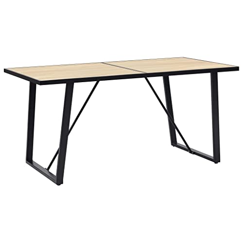 YPWRENH Cocktail Table Bar Table Dining Table Oak 55.1"x27.6"x29.5" MDF for Dining Room, Kitchen or Living Room