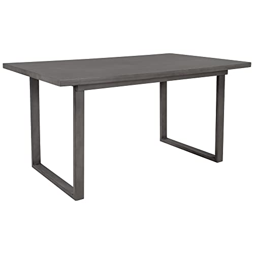WOZNLA 6-Piece Family Dining Table Set - Rectangular Wood Table with 4 Chairs and 1 Bench, Padded Cushion Seating for 6, Modern Grey Finish, Ideal for Kitchen and Dining Room Gatherings