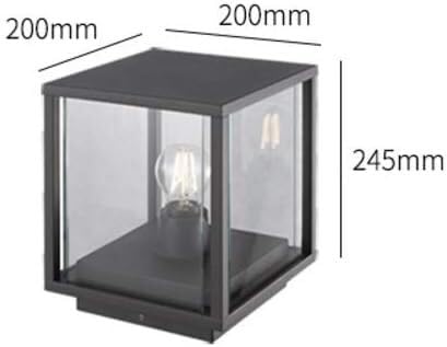 Post Light Outdoor Pillar Lamp, Outdoor Cast Aluminum IP44 Waterproof LED Post Fence Paveway Pathway Lamp for Garden,Street,Lawn Pathway,Driveway, Front/Back Door