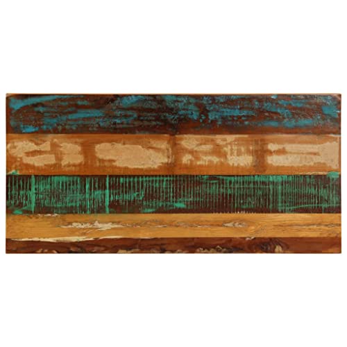 YPWRENH Cocktail Table Snack Table Dining Table 45.3"x21.7"x29.9" Solid Reclaimed Wood and Steel for Dining Room, Kitchen or Living Room