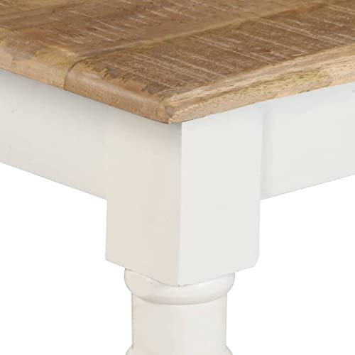 YPWRENH Kitchen Tables Cocktail Table Dining Table 47.2 "x23.6 x29.9 Solid Mango Wood for Dining Room, Kitchen or Living Room