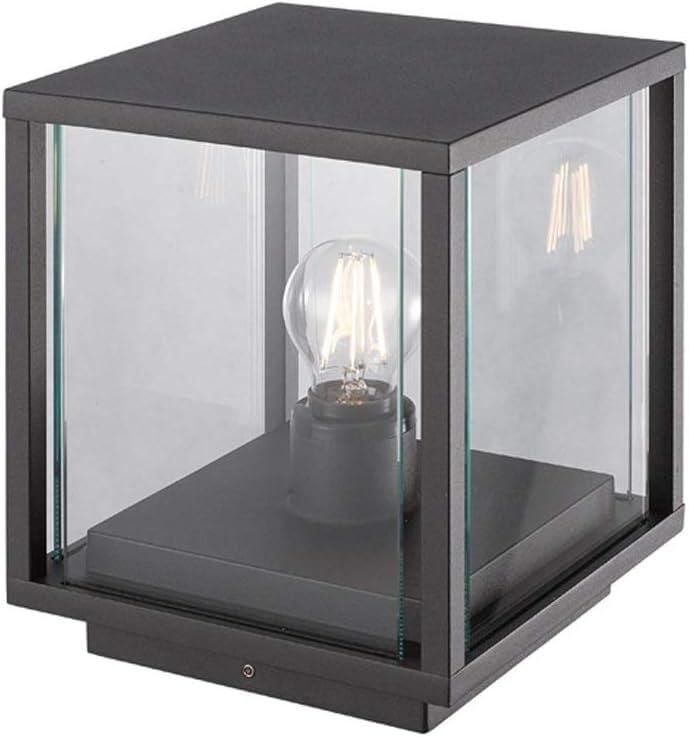 Post Light Outdoor Pillar Lamp, Outdoor Cast Aluminum IP44 Waterproof LED Post Fence Paveway Pathway Lamp for Garden,Street,Lawn Pathway,Driveway, Front/Back Door