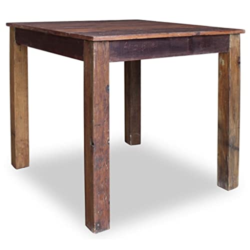 YPWRENH Snack Table Kitchen Tables Dining Table Solid Reclaimed Wood 32.3"x31.5"x29.9" for Dining Room, Kitchen or Living Room