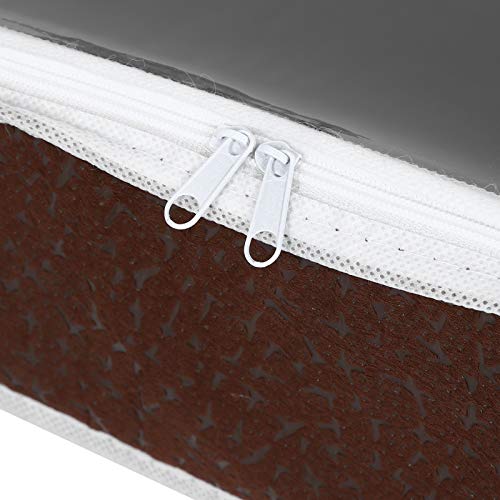 LIULDASHUN Clear Foldable Shoe Storage Boxes, Shoe Organizer Boxes, Adjust Dividers, Waterproof Shoes Storage Box with Zipper PVC Cover for Home Organization (L)