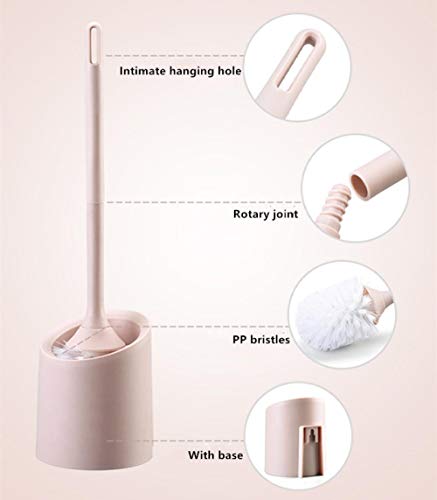 Floor Standing/Mounted Wall Toilet Brush,Deep Cleaner Bathroom Toilet Brush and Quick Drying Holder Set,for Home Hotel-White