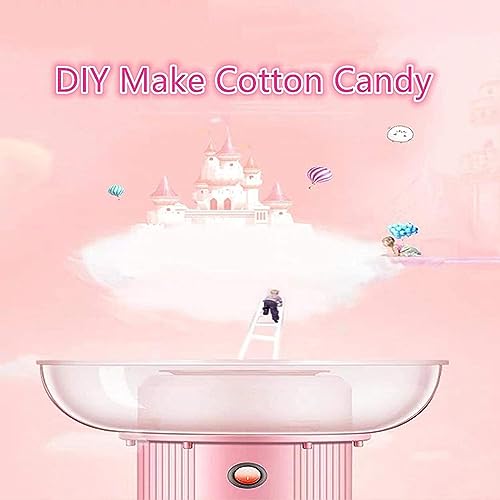 Candy Floss Machine, Cotton Sugar Candy Floss Maker, Home Kids Party Sweet Gift Household Machine, 28.5X28.5X17.5Cm, 500W,Pink