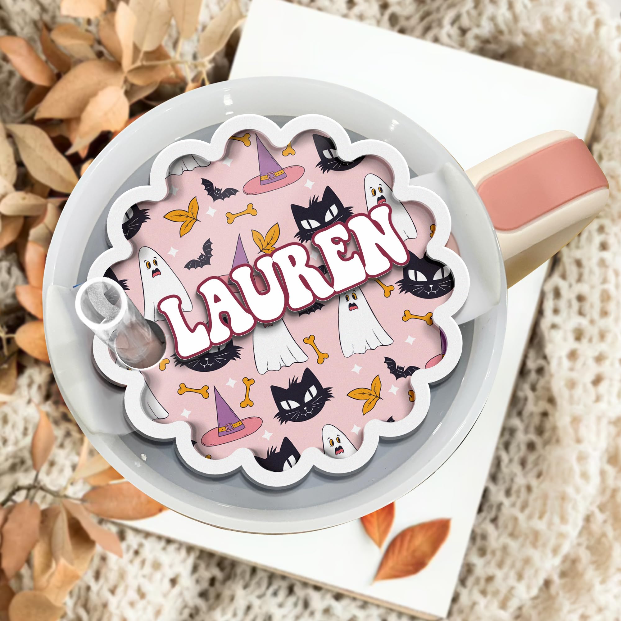 Halloween Basket Tag, Boo Basket Tag, Personalized Halloween Name Tag, Custom Basket Tag, Acrylic Scallop Name Tag, Acrylic Pumpkin Tag