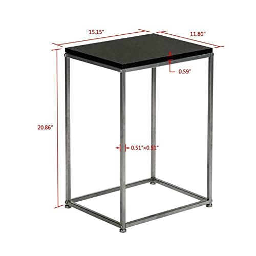 OBIOZZ Couch Side Table Coffee Tray Side Sofa Table Couch Room Console Stand End TV Lap Snack Black for Living Room & Bedroom