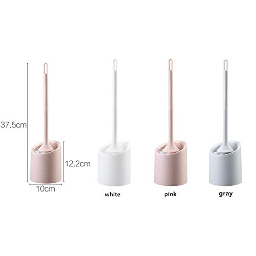 Floor Standing/Mounted Wall Toilet Brush,Deep Cleaner Bathroom Toilet Brush and Quick Drying Holder Set,for Home Hotel-White