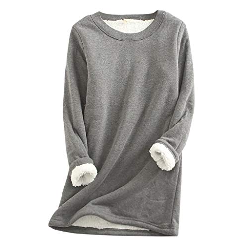 Apendorf Deals Of The Day Today 2023 Fleece Lined Sweatshirt Women Winter Warm Sherpa Lined Pullover Long Sleeve Crewneck Tunic Tops Casual Loungewear My Orders Sudadera Para Mujer