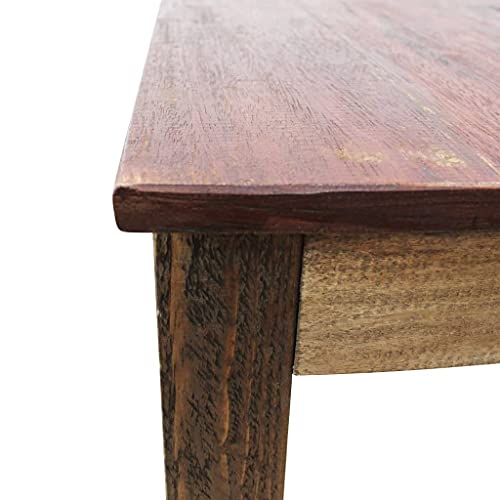 YPWRENH Snack Table Kitchen Tables Dining Table Solid Reclaimed Wood 32.3"x31.5"x29.9" for Dining Room, Kitchen or Living Room