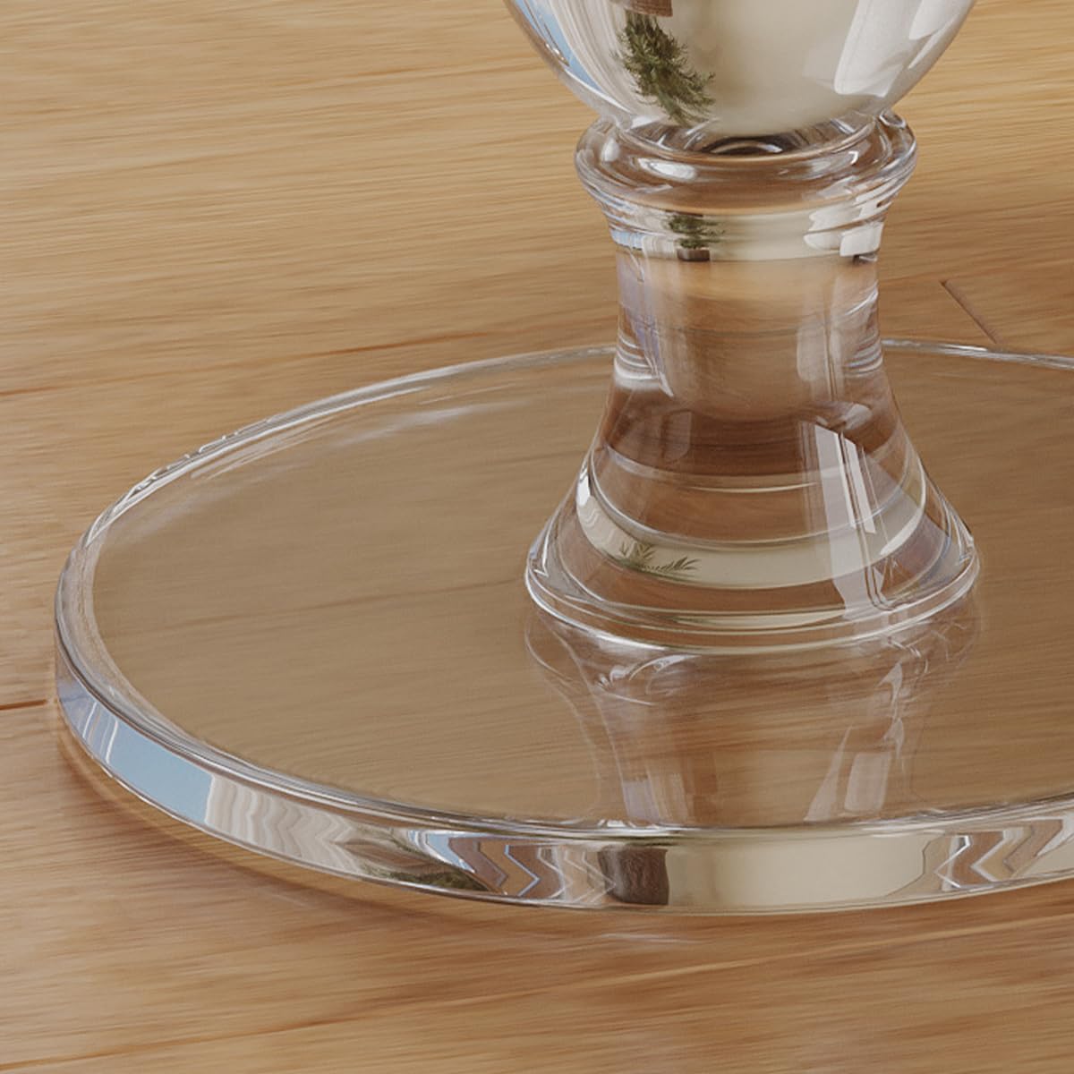 Gdrasuya10 Clear Acrylic Side Table End Table, Acrylic Pedestal End Table Small Accent Table with Solid Base Drink Table for Small Space Living Room, Bedroom, Balcony (14 inch)