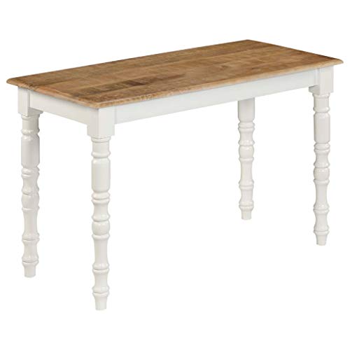 YPWRENH Kitchen Tables Cocktail Table Dining Table 47.2 "x23.6 x29.9 Solid Mango Wood for Dining Room, Kitchen or Living Room