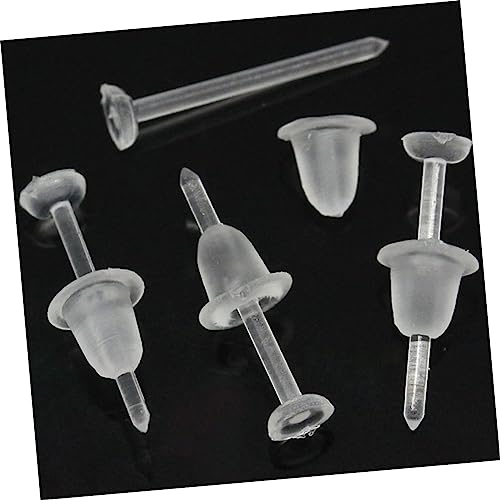 SEWACC 100 Pairs Plastic Earring Backs Locking Plugs Stoppers DIY Earring Accessories for Jewelry Making