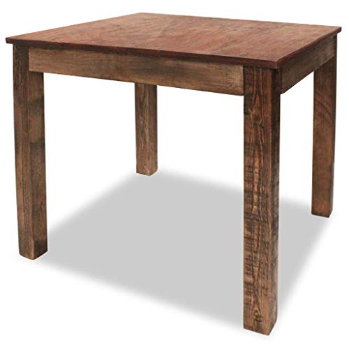 YPWRENH Snack Table Kitchen Tables Dining Table Solid Reclaimed Wood 32.3"x31.5"x29.9" for Dining Room, Kitchen or Living Room