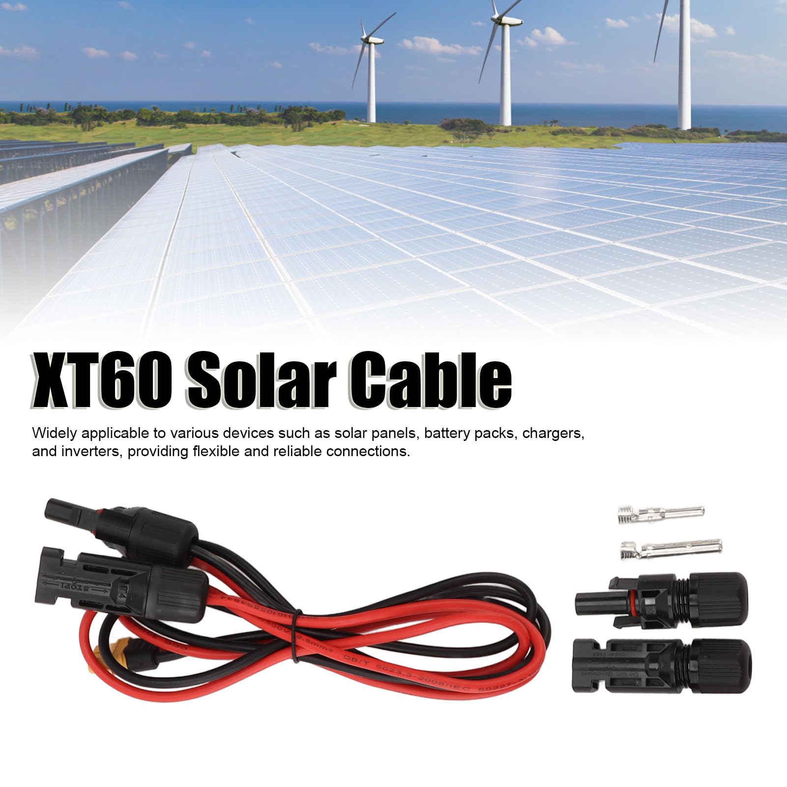 Solar Cable Connector Station Photovoltaic Line Line And Cable Adapter with Connector Adaptor Cord Wire Wire Rope Connector Adapter Solar Battery Chargers Charging Kits