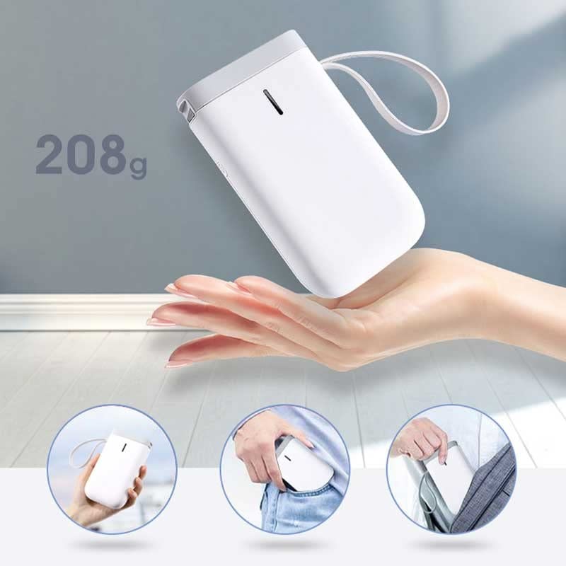 SLNFXC Portable Thermal Label Printer Bluetooth Wireless Fast Printing Mall Home Office Use with Waterproof Label Paper