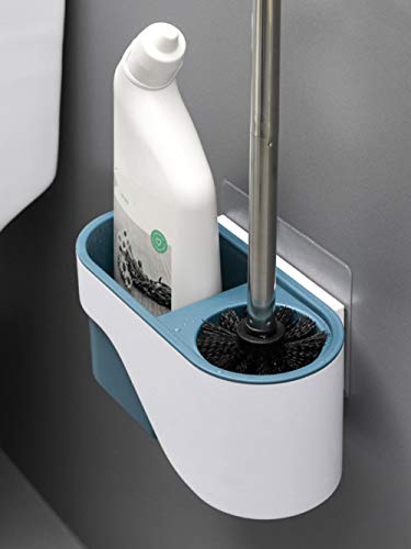 Mounted Wall Hygienic Toilet Bowl Brushes,Toilet Cleaner Brush Kit,with Quick Drying Holder Set for Bathroom,Easy to Clean-C