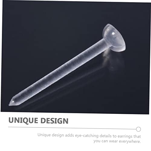 SEWACC 100 Pairs Plastic Earring Backs Locking Plugs Stoppers DIY Earring Accessories for Jewelry Making