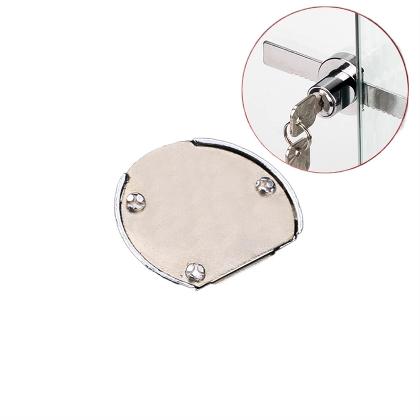 TEMKIN Door Stoppers Security Glass Cabinet Sliding Door Lock Display Cabinet File Cabinet Lock Sliding Door Lock Door Chain (Size : A)