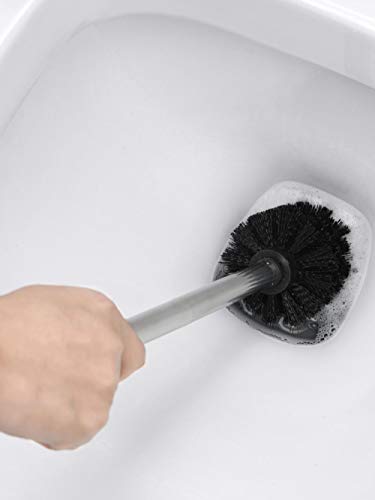 Mounted Wall Hygienic Toilet Bowl Brushes,Toilet Cleaner Brush Kit,with Quick Drying Holder Set for Bathroom,Easy to Clean-C