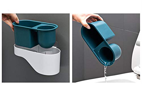 Mounted Wall Hygienic Toilet Bowl Brushes,Toilet Cleaner Brush Kit,with Quick Drying Holder Set for Bathroom,Easy to Clean-C