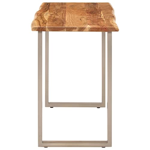 YPWRENH Decorative Table Cocktail Table Dining Table 43.3"x19.7"x29.9" Solid Wood Acacia for Dining Room, Kitchen or Living Room