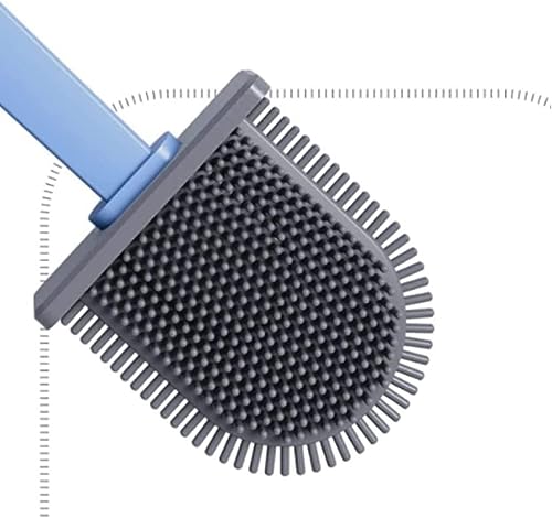 Silicone Toilet Brush with Holder Set Toilet Bowl Brush Small Wall Hanging Toilet Cleaner Brush Easy to Clean