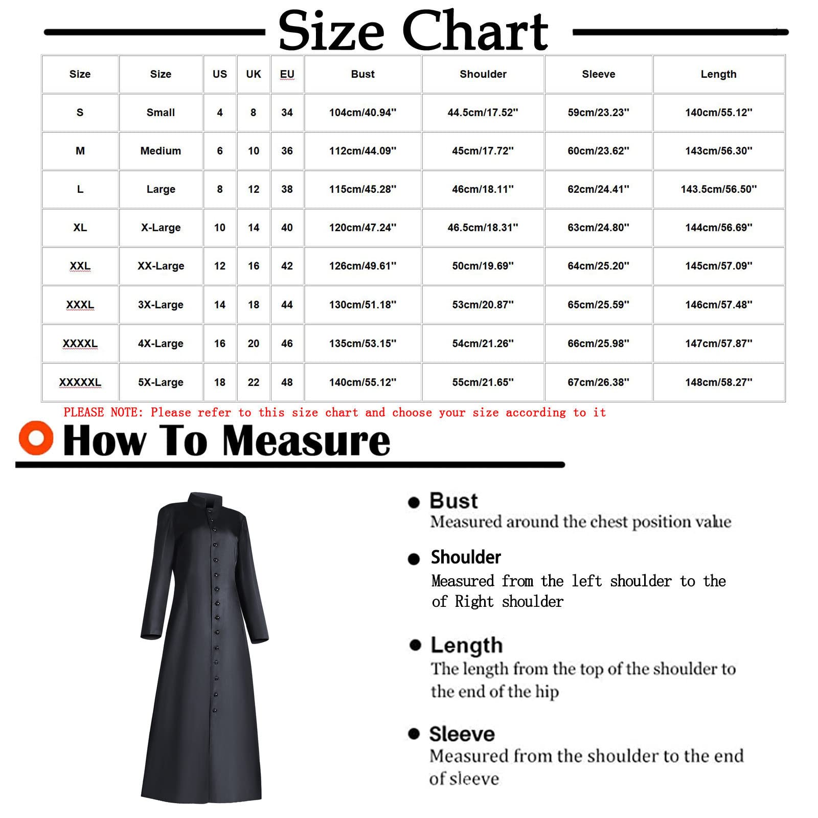 Guoxxzi Women's Cassock Choir Cassock Minister Robe Clergy Pulpit Liturgical Vestment Preacher Church Robe with Buttons White
