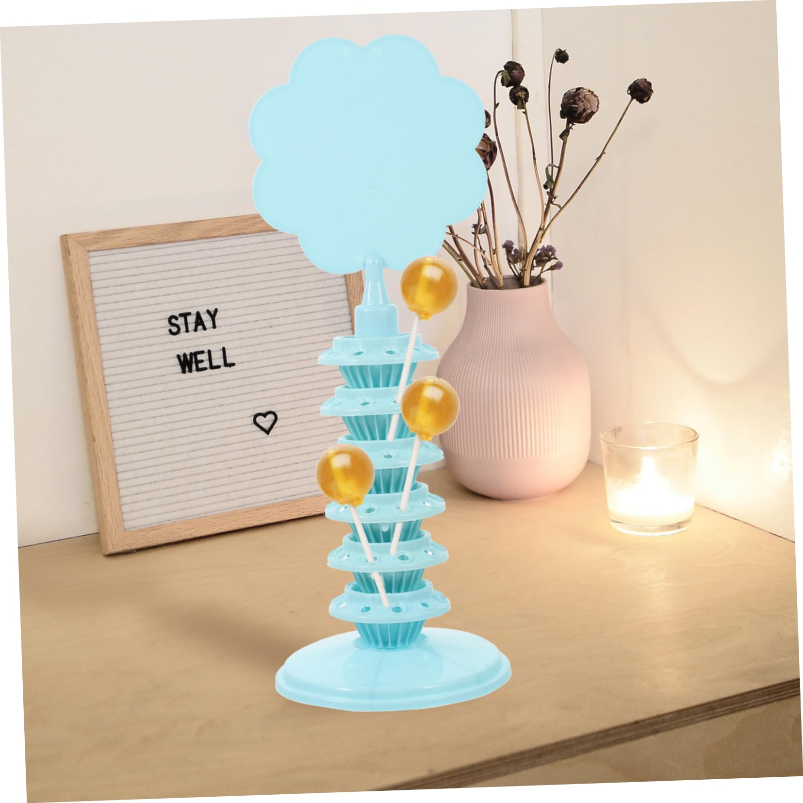 Cabilock 1pc Lollipop Display Stand Lollipop Stand Display Holder Rack (random Color) Candy Stand Holder Base Multi-function Display Rack Cake Pop Sticks Making Tools Pop Tree Shelves Pp