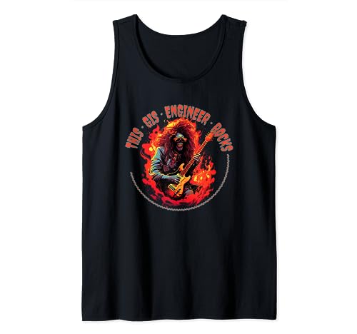 This Gis Engineer Rocks Funny Musician Tank Top