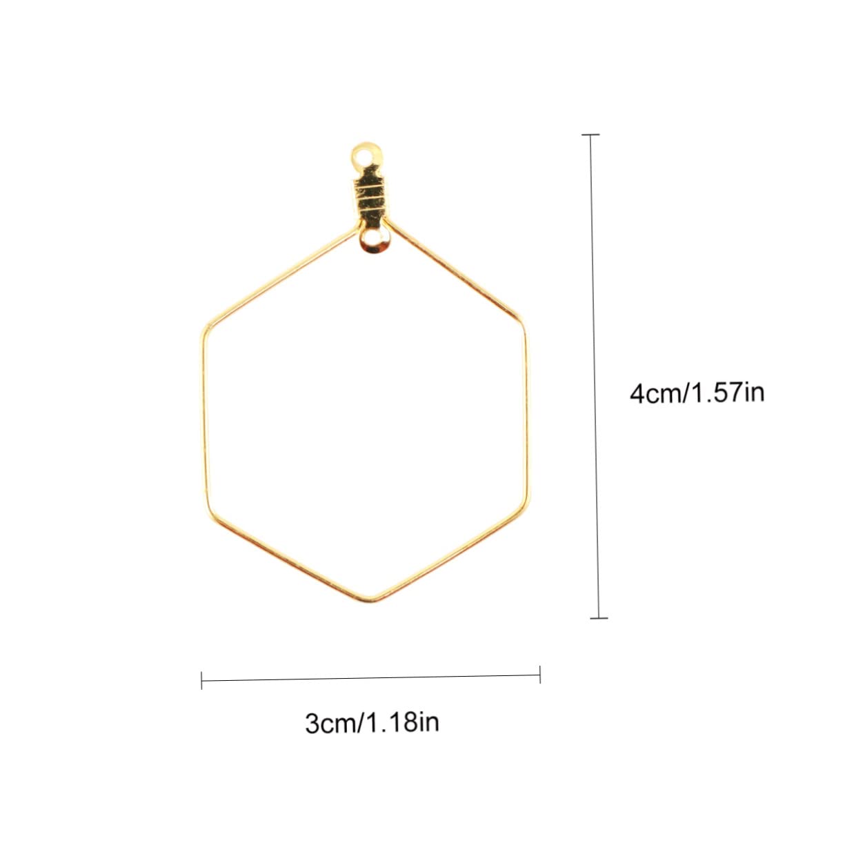 VILLCASE 150 pcs Earrings Hanger Earrings Geometric Earring Charms Geometric Frame Pendants Earring Pendant Dangle Charms Earrings Wire Hoops Bag Backless Stainless Steel Connector