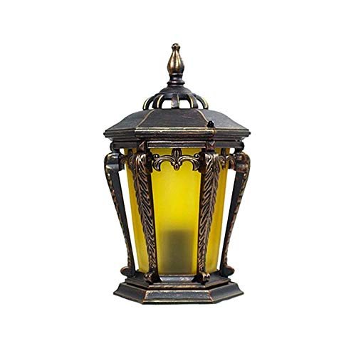 Lights Outdoor E27 Outdoor Door Pillar Lamp Garden Lawn Door Column Headlight Courtyard Garden Light Square Glass Post Lamp Street Landscape Pedestal Lantern Outdoor IP65 Rainproof Stigma Lamps Stadiu