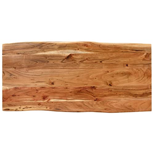 YPWRENH Decorative Table Cocktail Table Dining Table 43.3"x19.7"x29.9" Solid Wood Acacia for Dining Room, Kitchen or Living Room