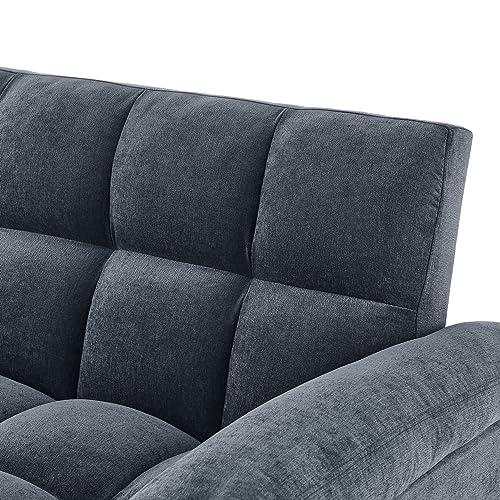 ERYE 3-in-1 Loveseat Futon Sofa Convertible Twin Bed,Love Seat W/Pull Out Sleeper Couch Bed & Reclining Backrest for RV Office Small Space Living Room Furniture Sets