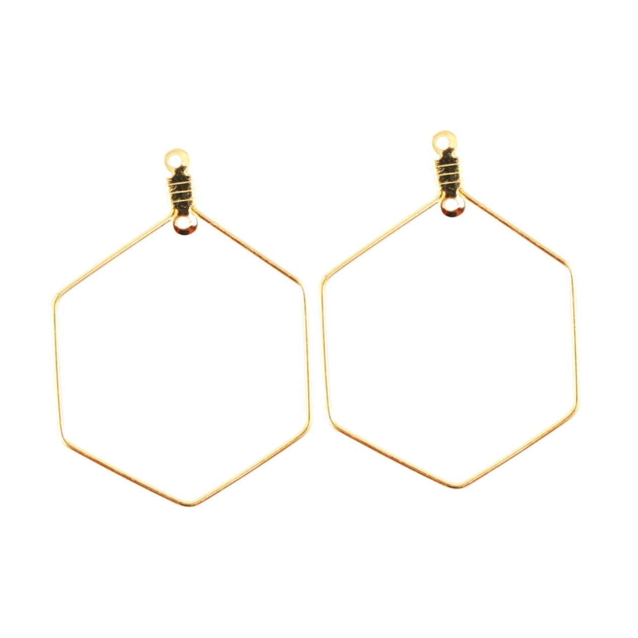 VILLCASE 150 pcs Earrings Hanger Earrings Geometric Earring Charms Geometric Frame Pendants Earring Pendant Dangle Charms Earrings Wire Hoops Bag Backless Stainless Steel Connector