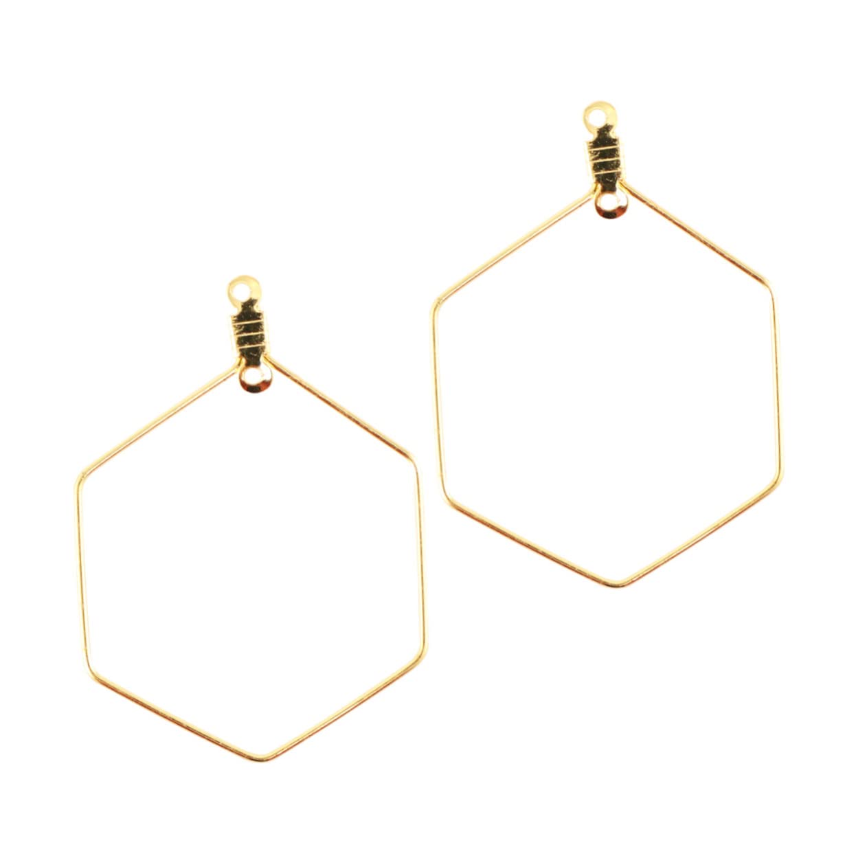 VILLCASE 150 pcs Earrings Hanger Earrings Geometric Earring Charms Geometric Frame Pendants Earring Pendant Dangle Charms Earrings Wire Hoops Bag Backless Stainless Steel Connector