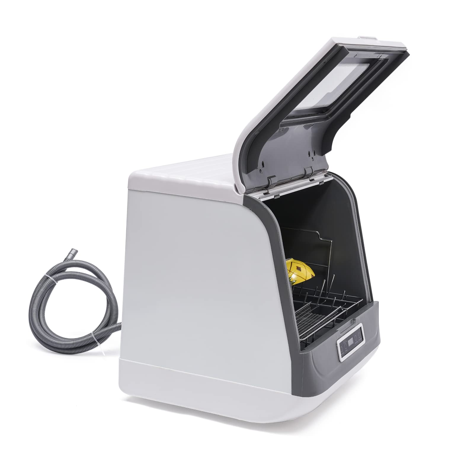 White Countertop Dishwasher Portable Kitchen Mini Dishwasher No Installation Dish Washer 1200W Smart Dish Washing Machine Home for Apartments Dorms RV