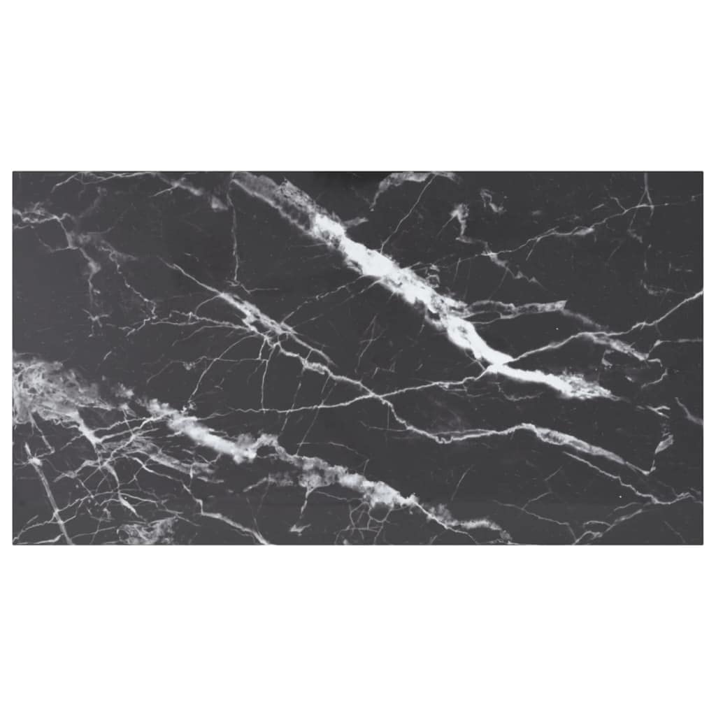 ULUYYUC Table Top,Living Room Tables Kitchen Table Dining Table Suitable Suitable for Kitchen Room,Dining Room,Living Room Black 47.2"x25.6" 0.3" Tempered Glass with Marble Design