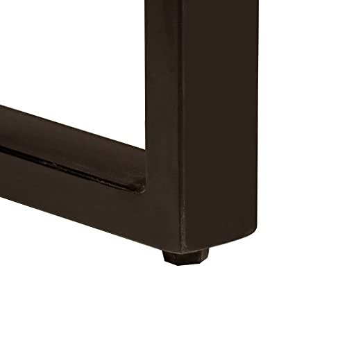 YPWRENH Rectangular Wooden End Table Dining Table Solid Rough Mango Wood 70.9" for Dining Room, Kitchen or Living Room