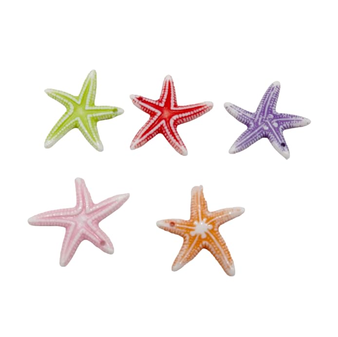 JORCEDI 100 Pcs Mixed Mini Conch Sea Stars Seashells Seahorse Beach Wedding Ornament for Table Scatters Beach Theme Sea Shells Party Decoration Crafts
