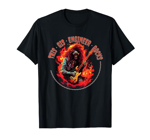 This Gis Engineer Rocks Funny Musician T-Shirt