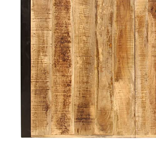 YPWRENH Rectangular Wooden End Table Dining Table Solid Rough Mango Wood 70.9" for Dining Room, Kitchen or Living Room
